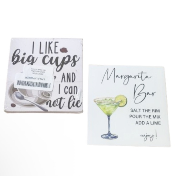 Unbranded | Art | New Beverage Bar Signs Set Of 2 | Poshmark